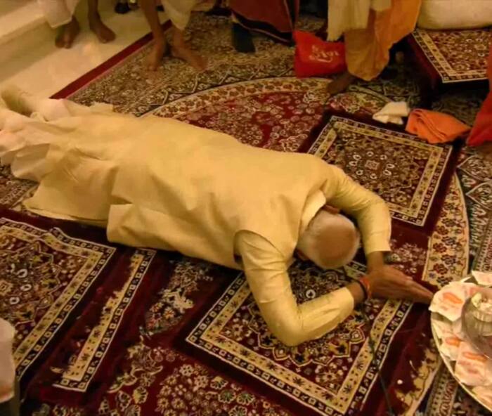 Prime Minister Narendra Modi At the Shri Ram Janmaboomi Temple in Ayodhya