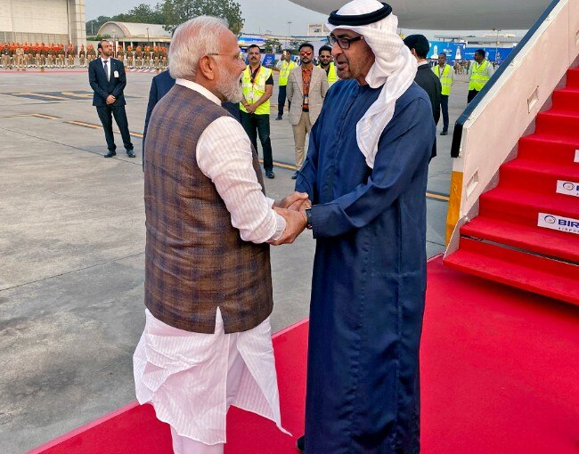 Prime Minister Narendra Modi welcomes UAE President Mohamed bin Zayed ...