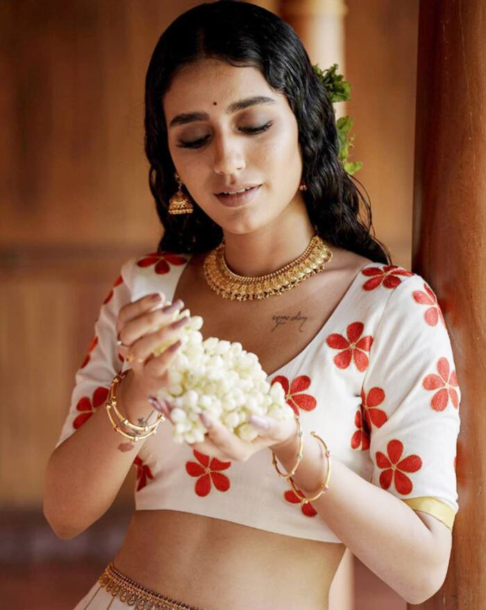 Priya Prakash Varrier Shares Traditional Onam Look in Gorgeous White ...