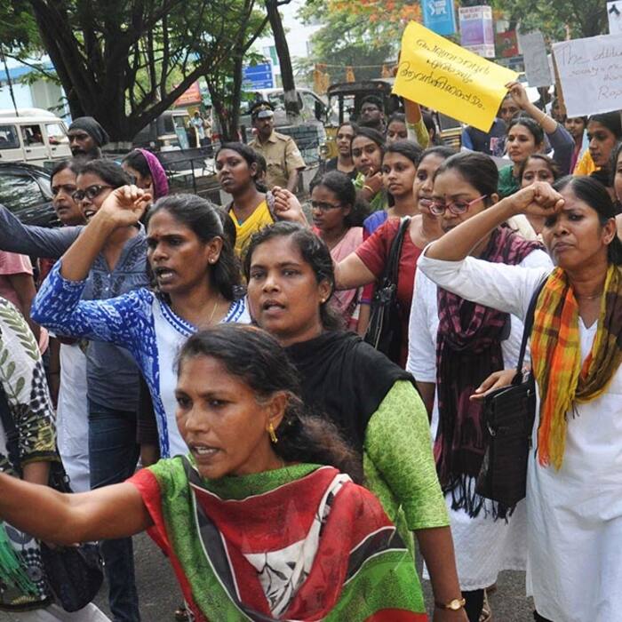 Human Rights activist protest against Kerala woman’s murder