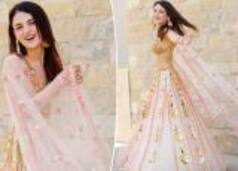 Radhika Madan Sizzles in Hot Shimmer Bralette And Matching Pik Lehenga, Pics
