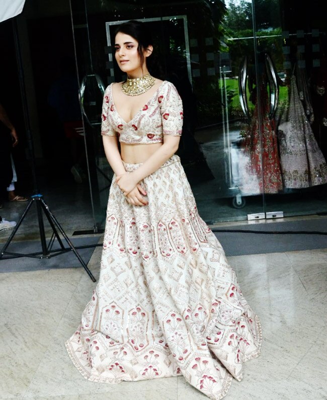 Radhika Madan flaunts her plunging neckline blouse