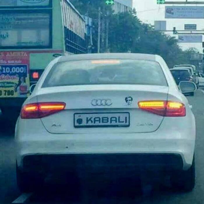 Fan dresses up his baby in Kabali t shirt