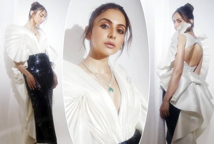 Rakul Preet Singh Looks Sculpted Beauty in Her Structured White-Black ...