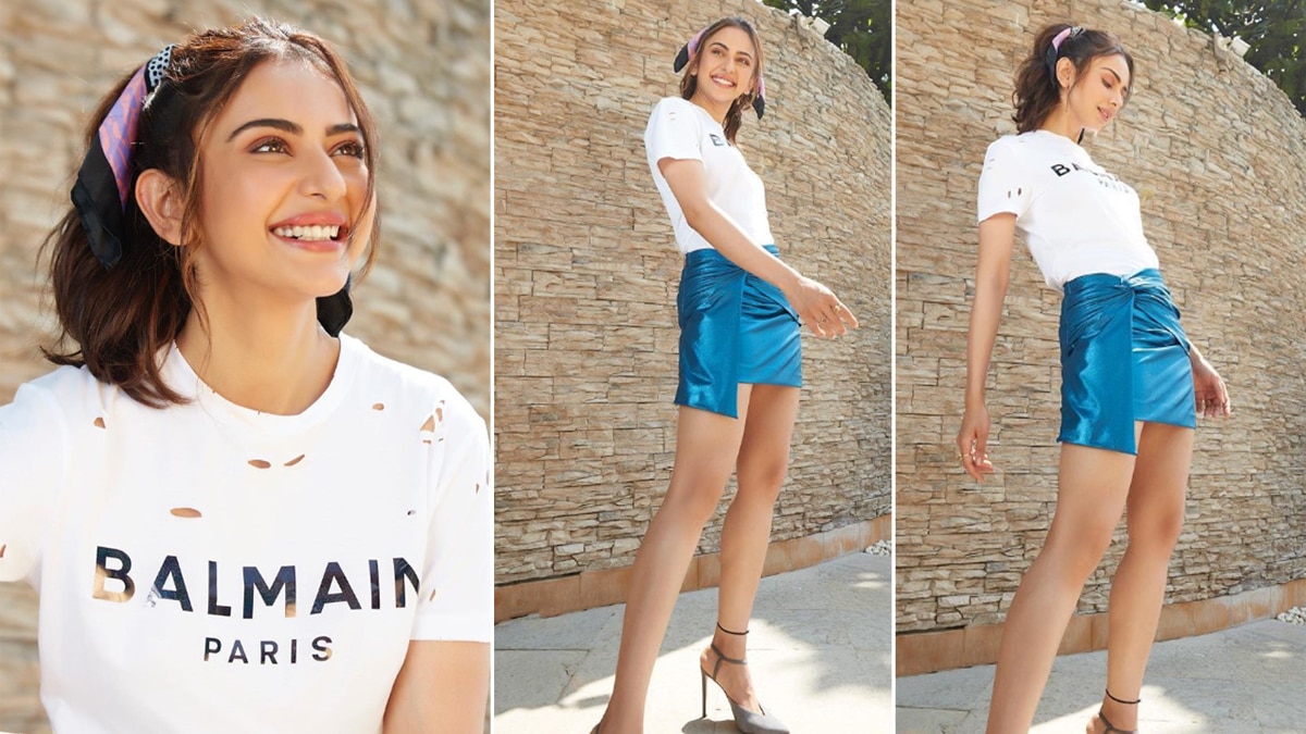 Rakul Preet is Redefining Summer Fashion in Basic T-Shirt And Electric ...