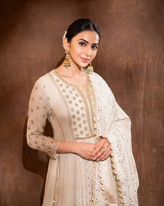 Rakul Preet Singh Exudes Festive Vibes in Ethnic Salwar Suit - See Photos