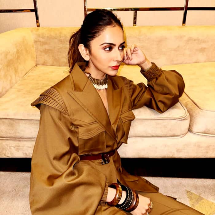 Rakul Preet Singh Exudes Glamour in Brown Co-Ord Set, Pics