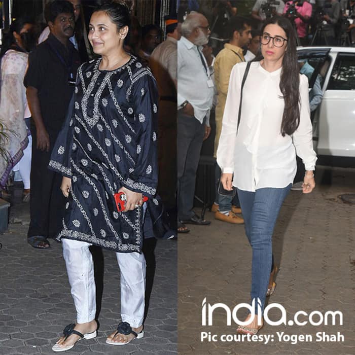 Shashi Kapoor Chautha ceremony: Rekha, Rani Mukherji, Karisma Kapoor ...