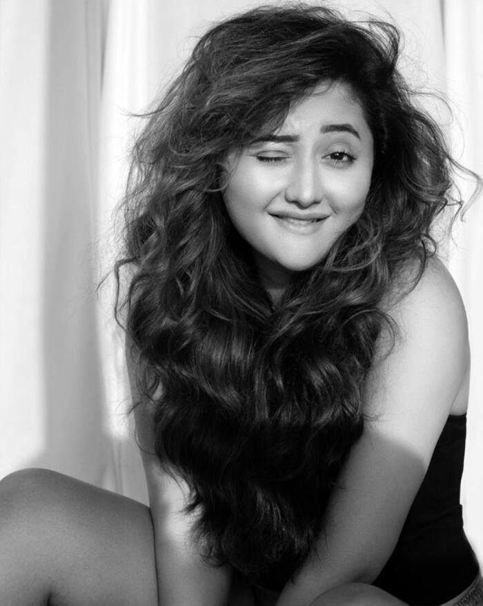 Rashami Desai Goes Bold Once Again in Black Sheer Bralette And Grey ...