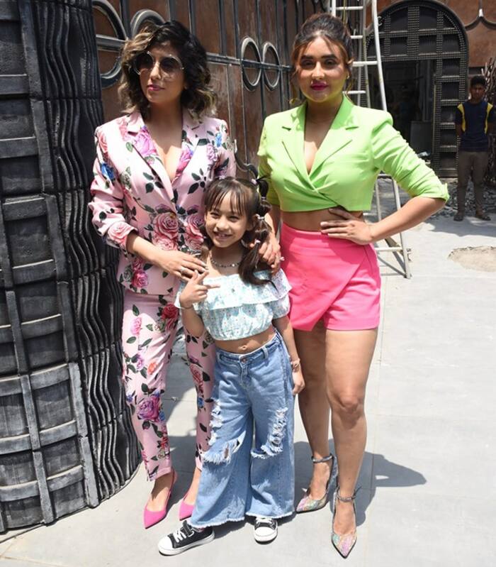 Rashami Desai Turns up The Heat in Bold Mini Skirt And Neon Cropped ...