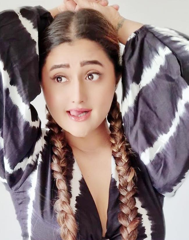 Rashami Desai rocks pigtail braids