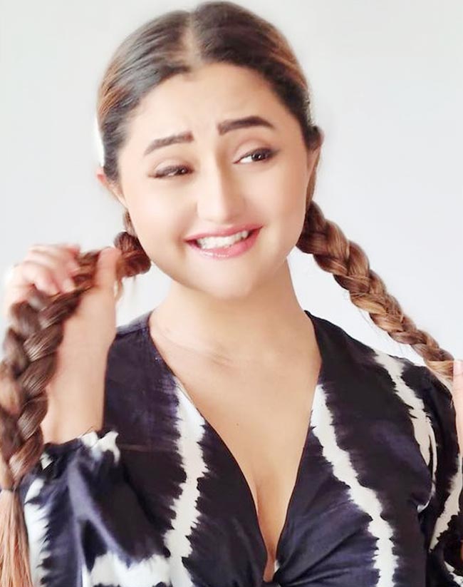 Rashami Desai rocks pigtail braids