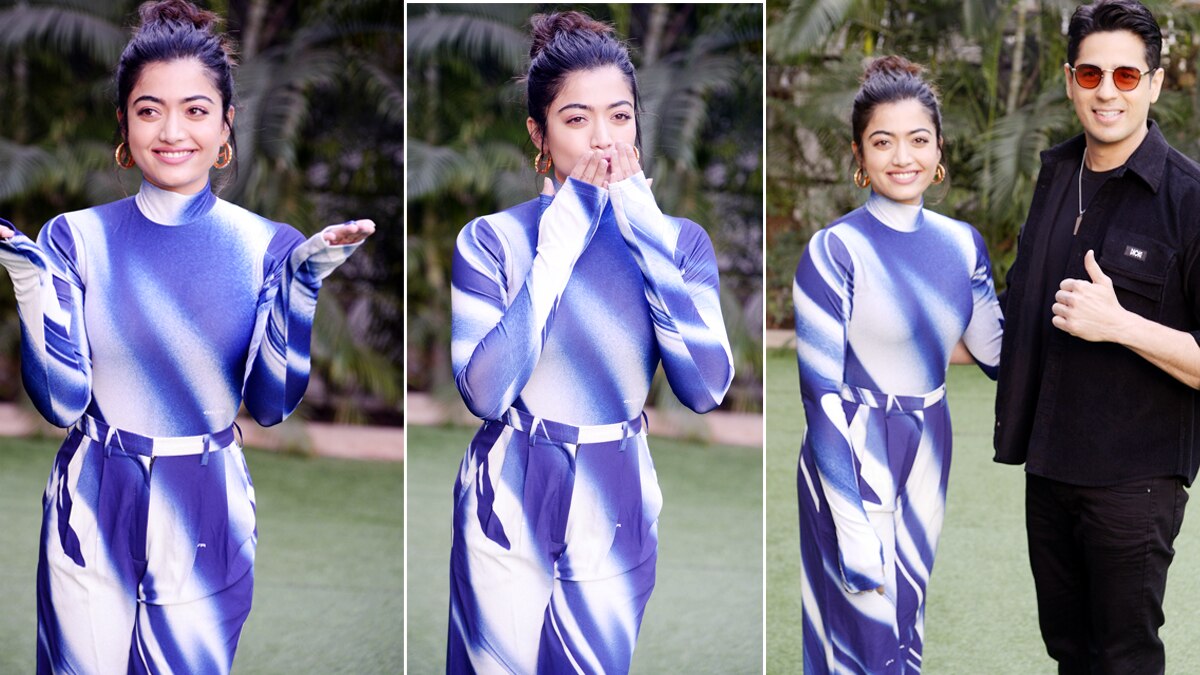 Rashmika Mandanna visits Lalbaugcha Raja wearing a floral co ord set ...