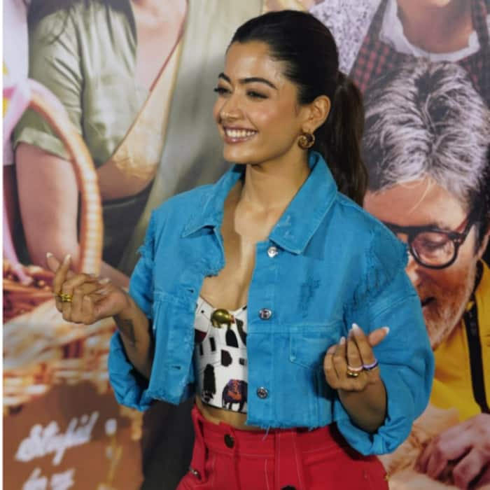 Rashmika Mandanna Flaunts Natural Hotness in Denim-on-Denim Look, Launches Goodbye Song in Style ...