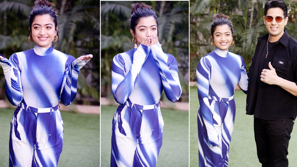 Rashmika Mandanna Looks Vivacious in Blue Sweater as She Fights Delhi's ...