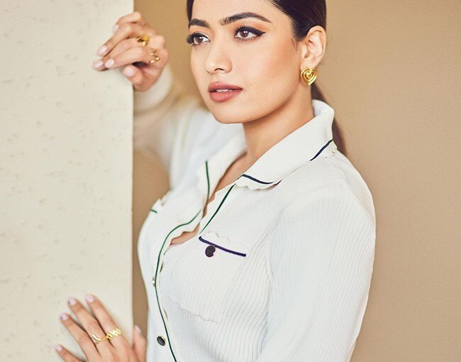 Rashmika Mandanna Looks Sexy in White Bodycon Dress