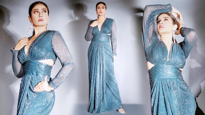 Raveena Tandon's 'Mast-Mast' Blue Look at Awards Show is Not For Faint ...