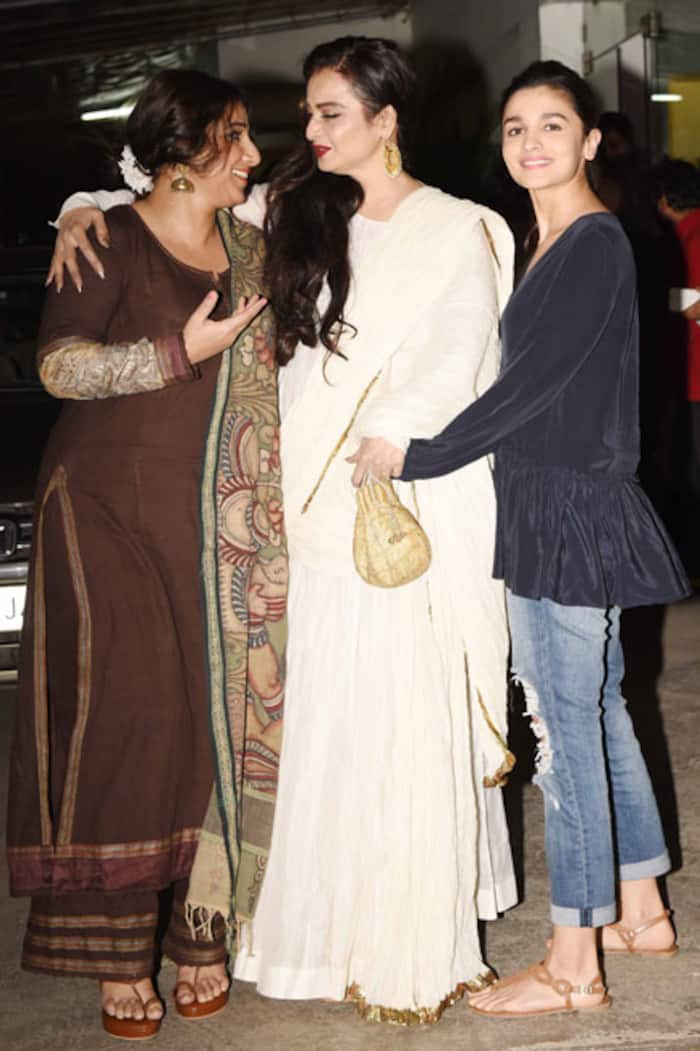 Begum Jaan special screening: Vidya Balan, Rekha and Alia Bhatt bond ...