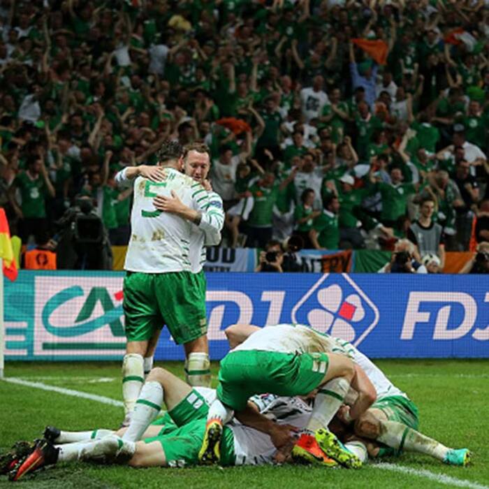 Italy’s Ciro Immobile competes with Republic of Ireland’s Jeff Hendrick ...