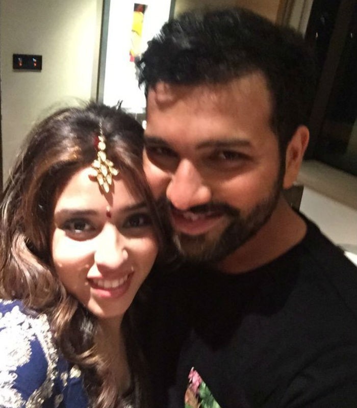 Rohit Sharma with wife Ritika Sajdeh
