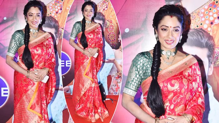 Anupamaa Star Rupali Ganguly Dazzles in Red Saree And Green Blouse ...