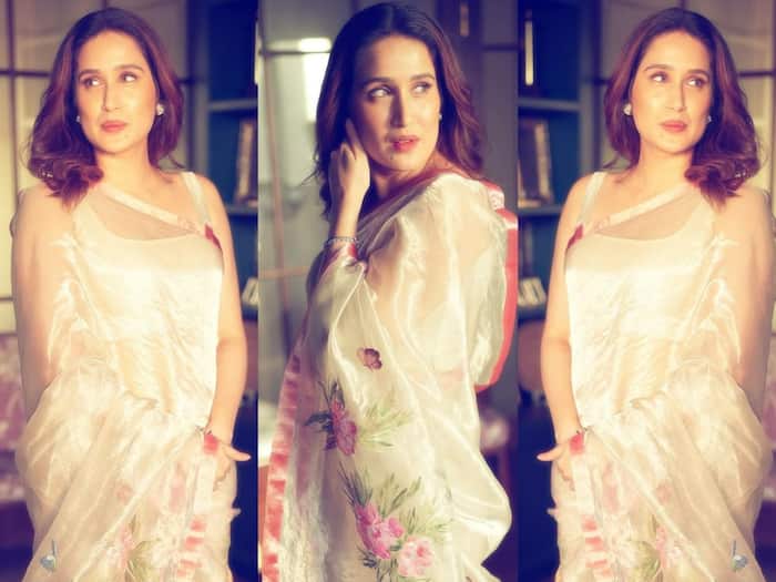 Sagarika Ghatge Khan is The Epitome of Royalty in Floral Hand Painted ...