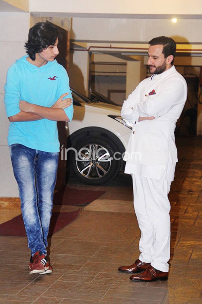 Saif Ali Khan and son Ibrahim couldn’t stop twinning during birthday ...