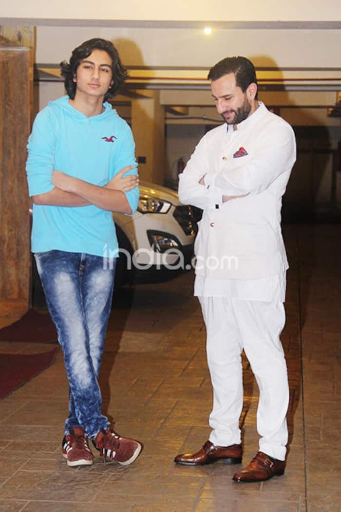 Saif Ali Khan and son Ibrahim couldn’t stop twinning during birthday ...