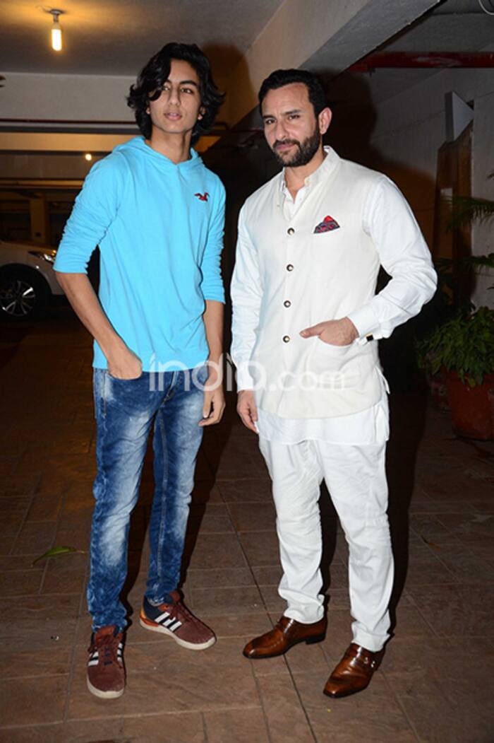 Saif Ali Khan and son Ibrahim couldn’t stop twinning during birthday ...