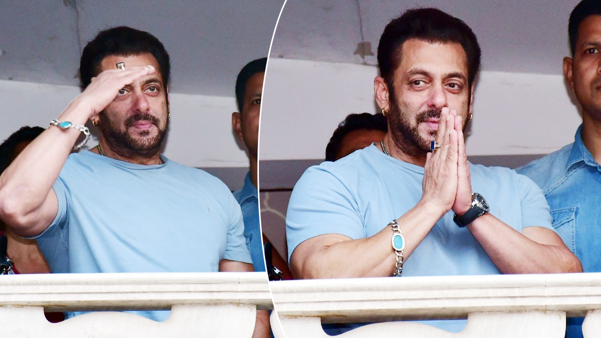 PHOTOS: Salman Khan Comes Outside, Greets And Waves Sea of Fans Outside ...