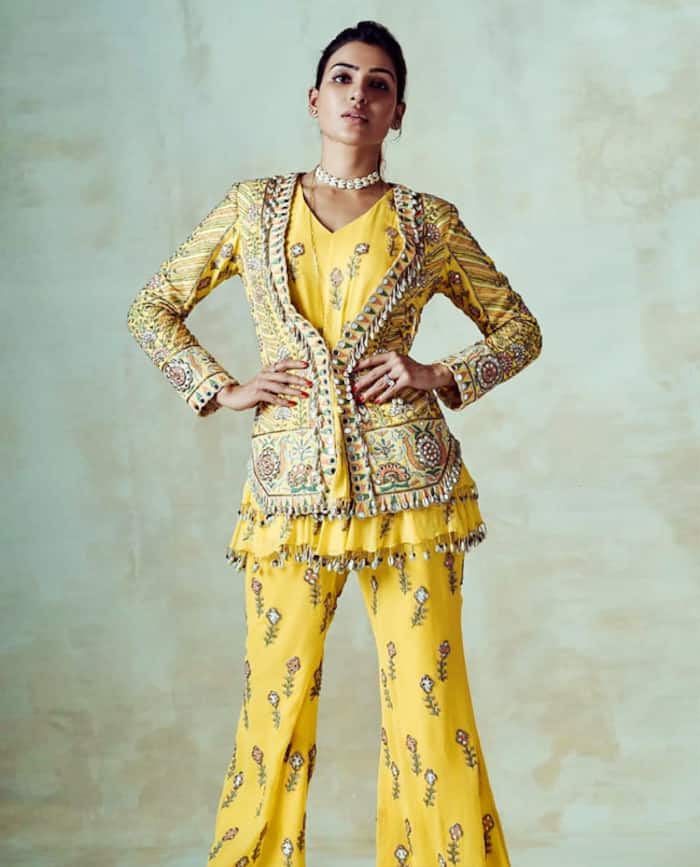 Samantha Akkineni in a yellow outfit