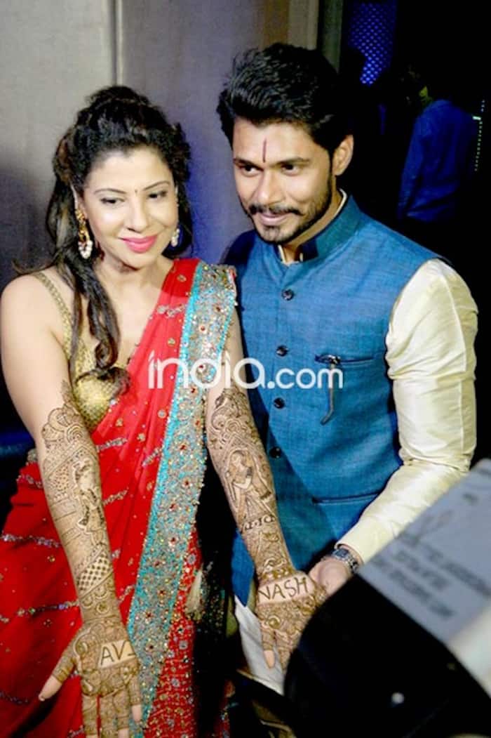 Sambhavna Seth poses on a tractor before her Mehendi ceremony