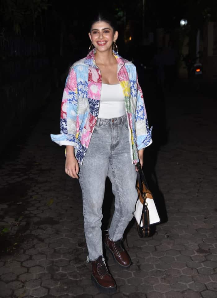 Sanjana Sanghi Stuns in Multi-Coloured Blazer And Hot White Tank Top - See Viral Photos