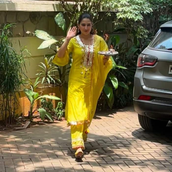 Sara Ali Khan Brings Sartorial Elegance in Yellow Suit Set With Vibrant ...