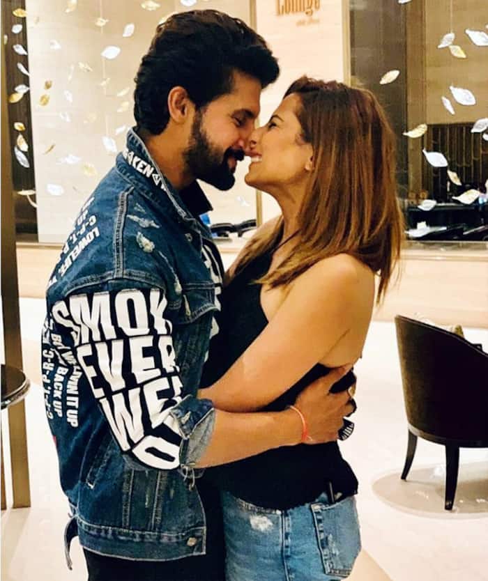 Sargun Posing With Binnu Dhillon