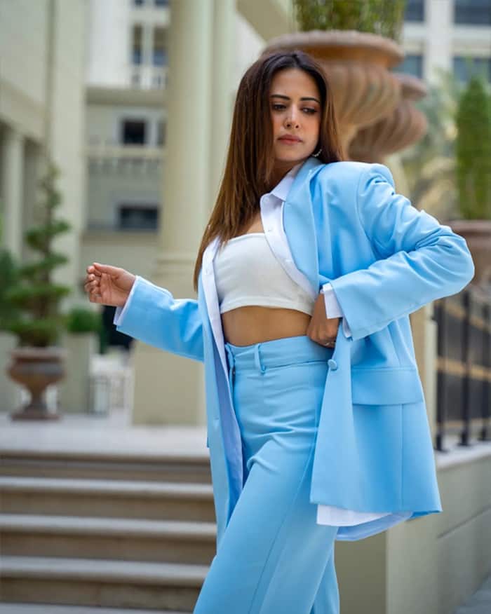 Sargun Mehta Looks Effortlessly Chic in Urban-Cool Blue Blazer And ...