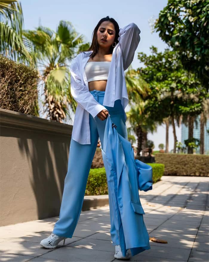 Sargun Mehta Looks Effortlessly Chic in Urban-Cool Blue Blazer And ...