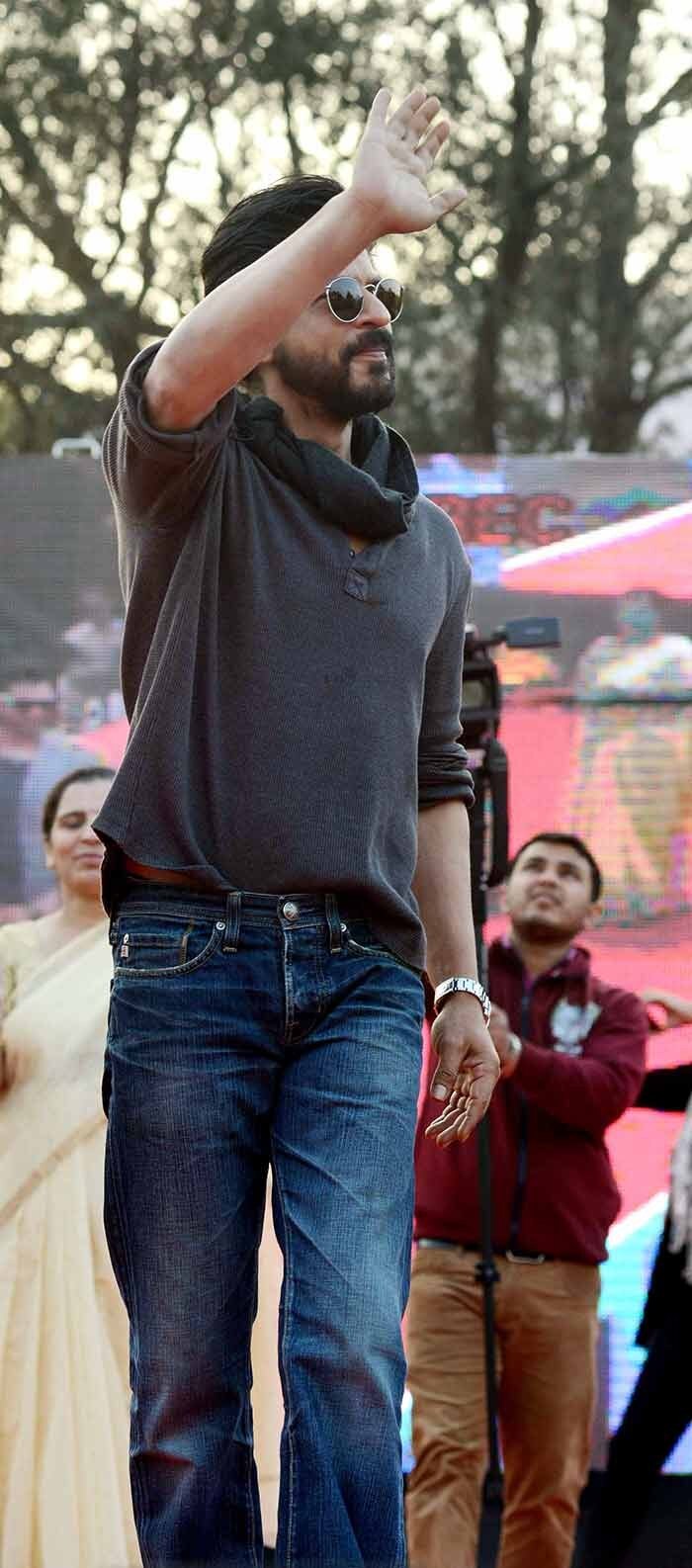 Shah Rukh Khan during Fan promotions in Delhi