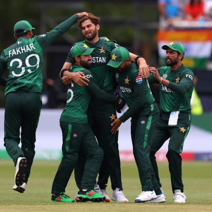 Jasprit Bumrah celebrates after cleaning up Mohammad Rizwan in New York.