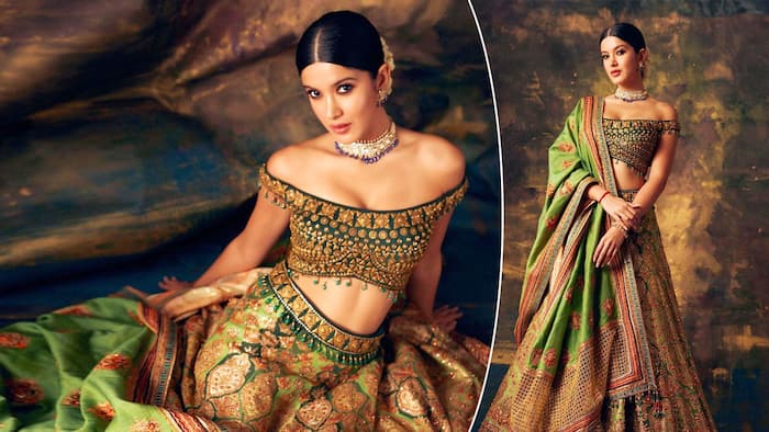 Shanaya Kapoor Wears The Most Stunning Green Lehenga Worth Rs 6,74,900 at Sonam Kapoor's Diwali ...
