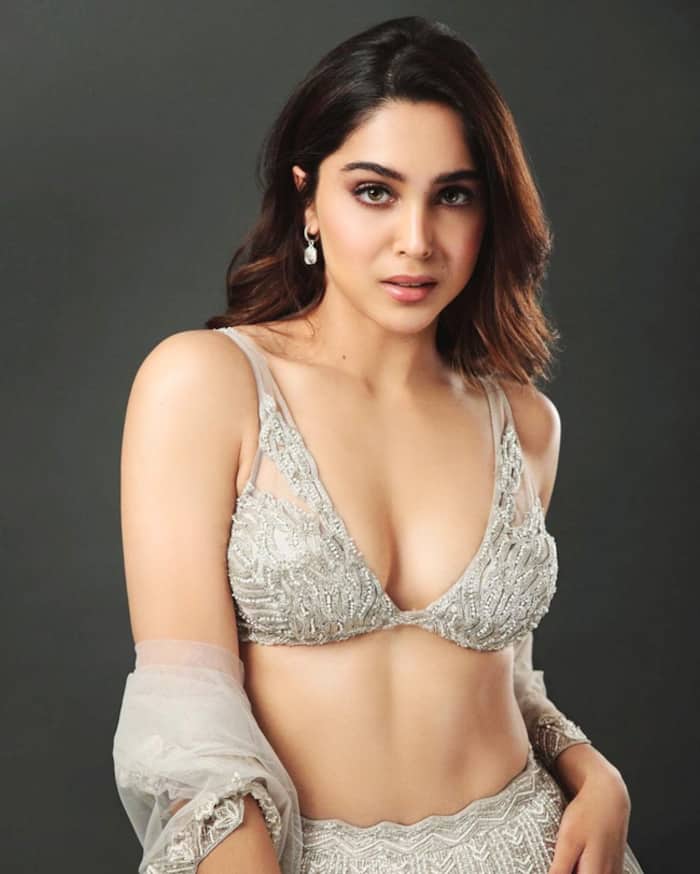 Sharvari Wagh is a Stunner in Silver Blingy Lehenga With Plunging Bralette And Sheer Dupatta ...