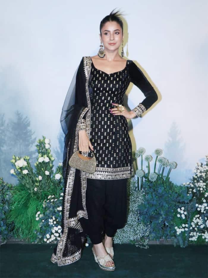 Shehnaaz Gill Shows Black is Best, Rocks Punjabi Suit With Deep Back ...