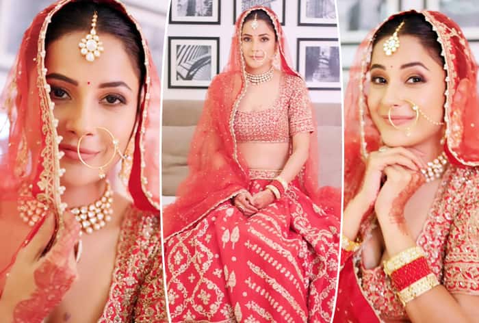 Shehnaaz Kaur Gill Stuns as 'Desi Girl' in Bridal Photoshoot, Pics