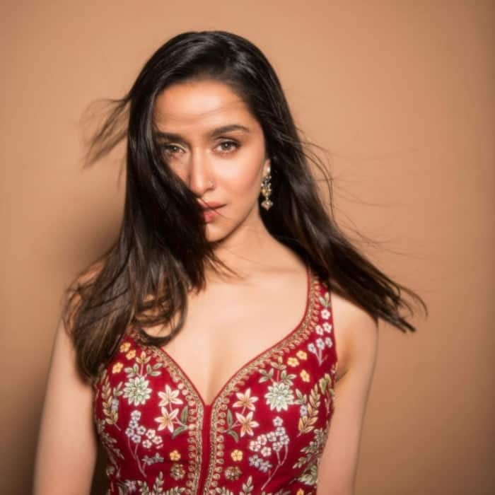 Shraddha Kapoor Oozes Elegance in Hand Painted Red Silk Dress With Birds And Tree Motifs Costs ...