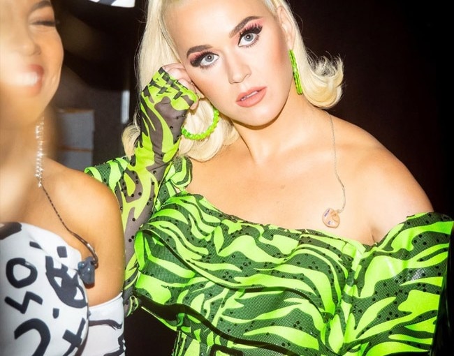 Singing Star Katy Perry During Live Performance in Mumbai