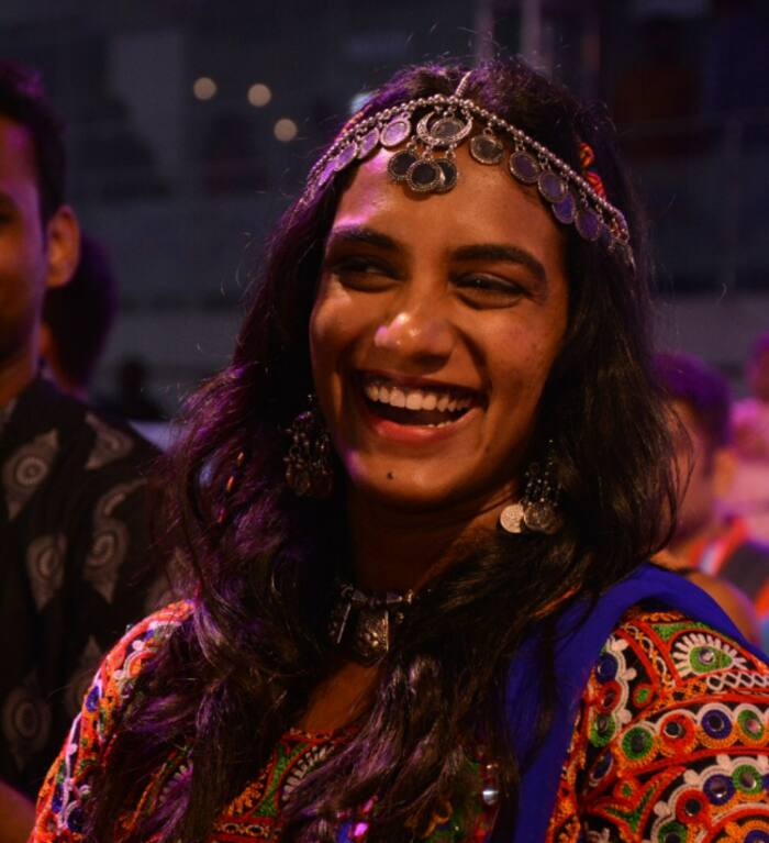 PV Sindhu Showcases Her Dancing Skills at Garba Night in Surat | SEE PHOTOS