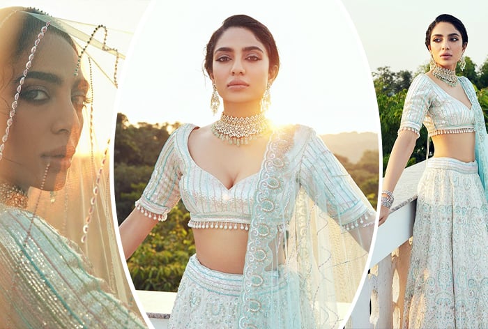 Sobhita Dhulipala Enchants us in SEXY Powder Blue Lehenga Featuring 'Clouds And Stars'- See ...