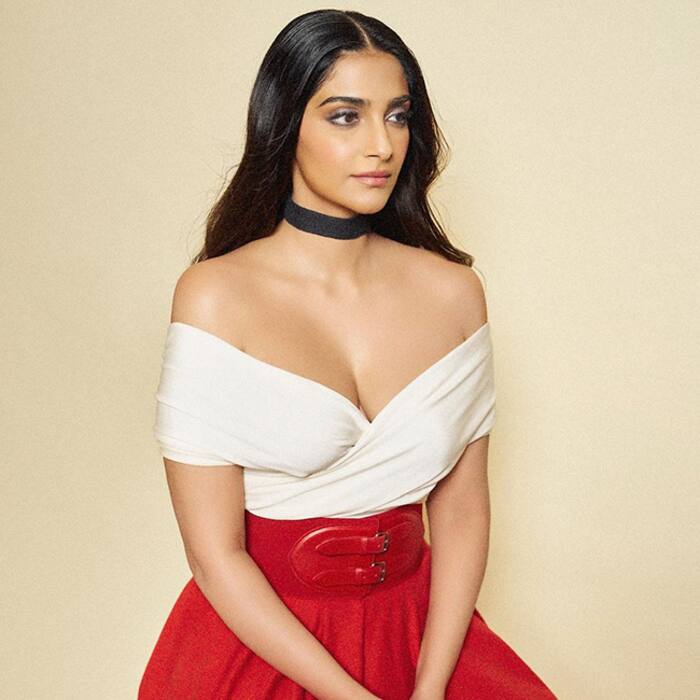 Sonam Kapoor Gives Major 'Geet' Vibes in White Off-Shoulder Top, Red Skirt And Boots | PHOTOS