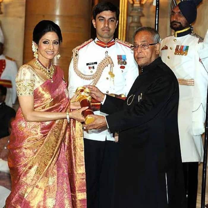 Young Sridevi with family