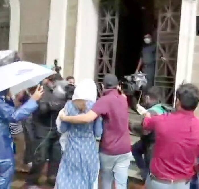 SSR Case: Rhea Chakraborty And Brother Showik Outside Enforcement ...